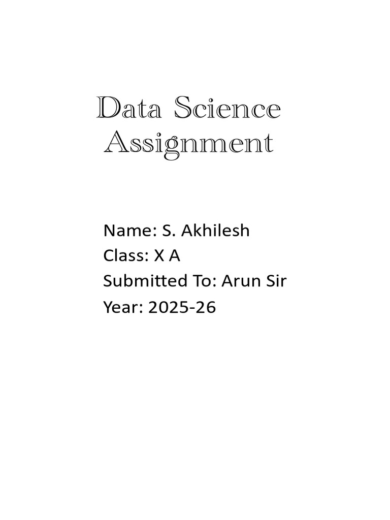 Data Science Project 1 | PDF