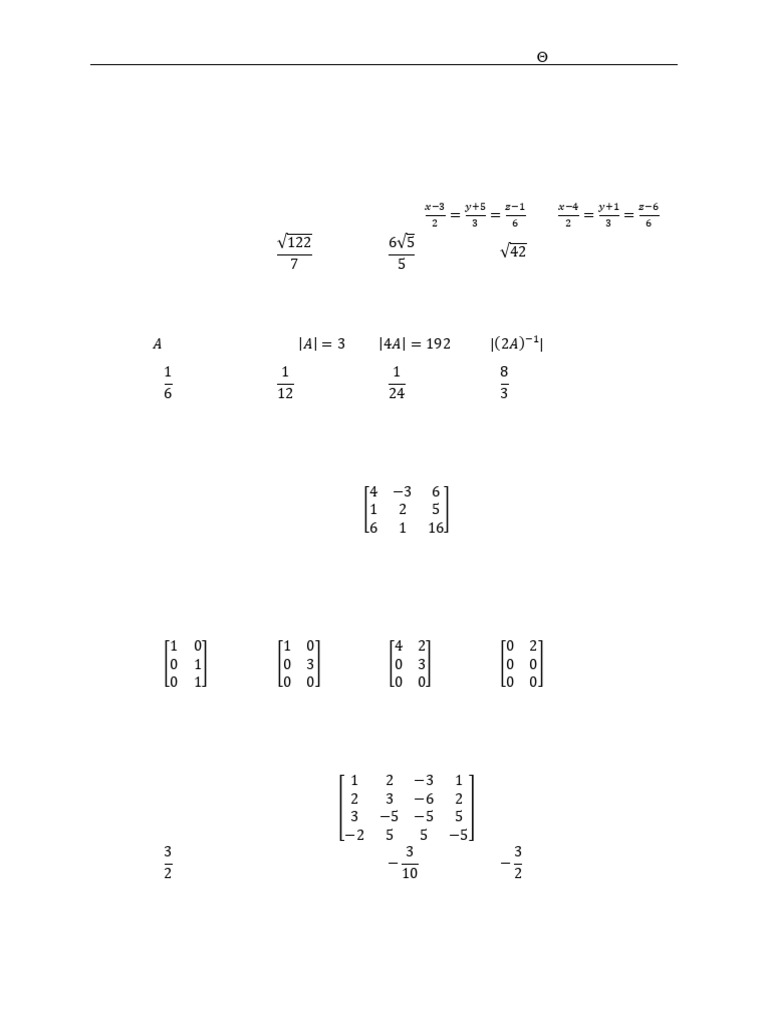 Alpha Matrices and Vectors | PDF | Determinant | Matrix (Mathematics)