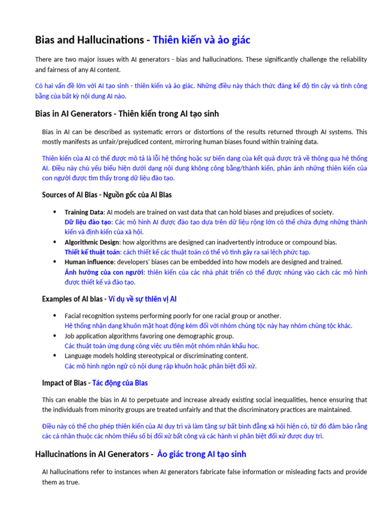 Bias and Hallucinations | PDF