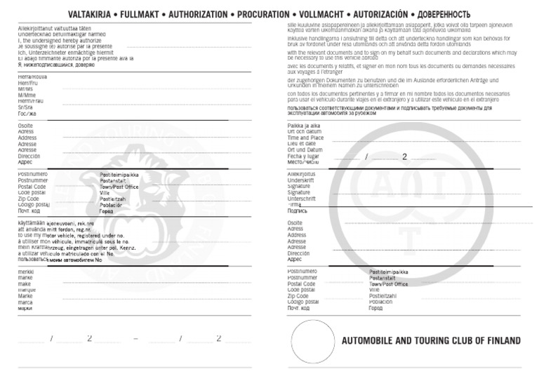 Valtakirja BOS 362 | PDF