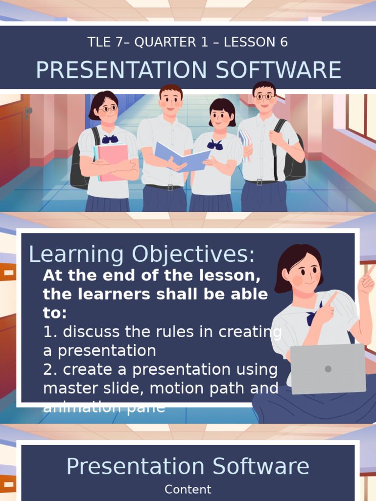 Tle 7 - Quarter 1 - Lesson 6 - Presentation Software Inc | PDF | Learning | Human Communication