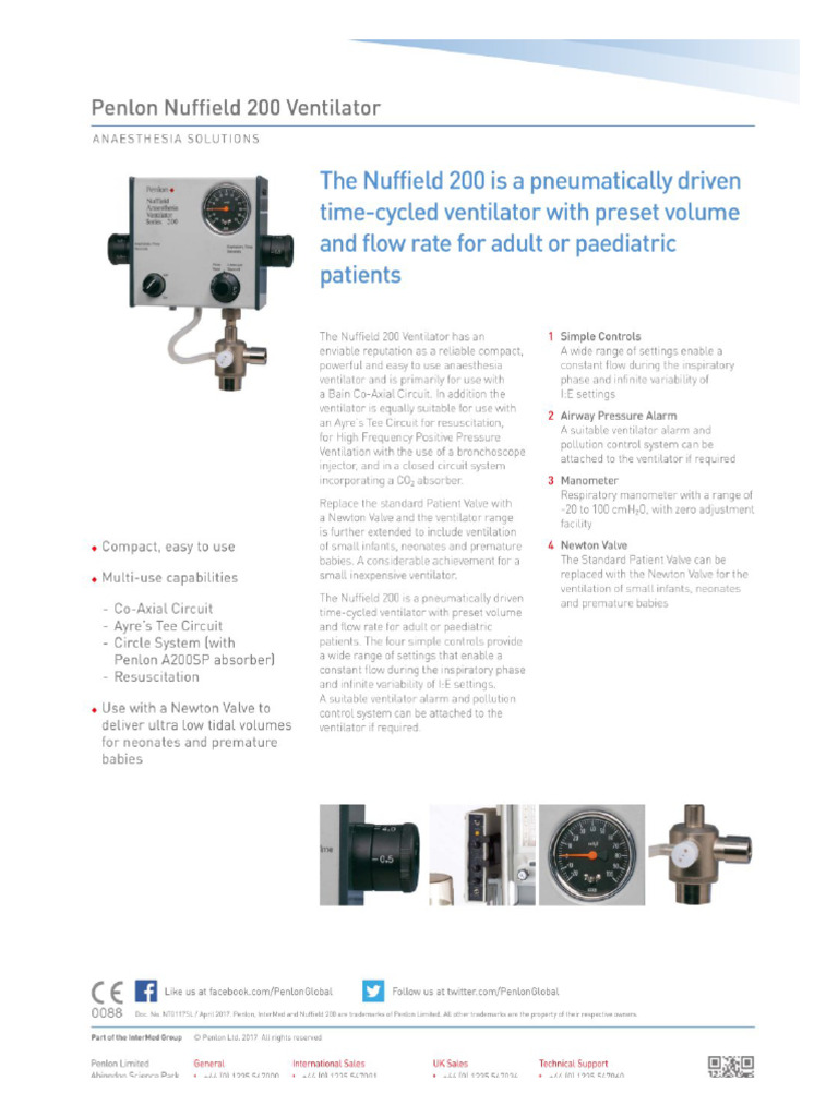 Nuffield 200 Anesthesia Ventilator 2 | PDF