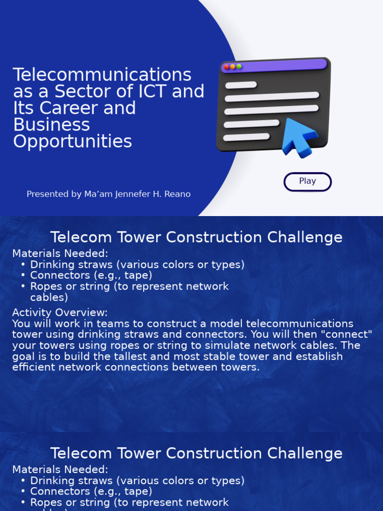 Telecommunications As A Sector of ICT and Its Career and Business ...