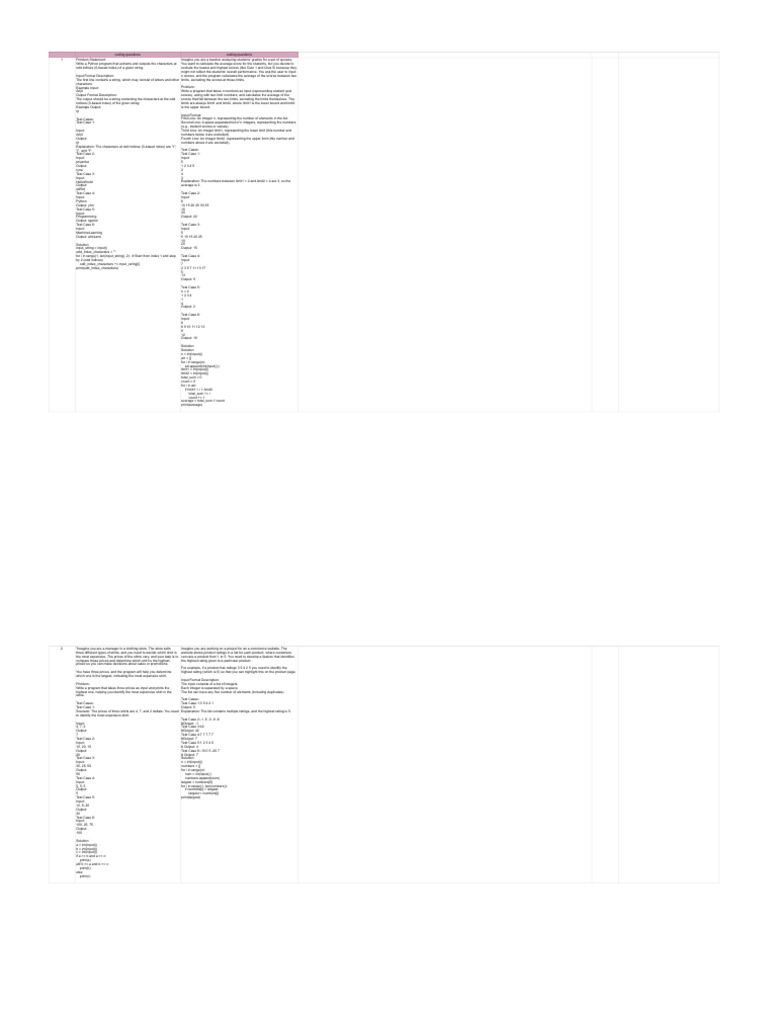 Cse1005 - Sample - Questions - Module - 2 | PDF | String (Computer Science) | Numbers