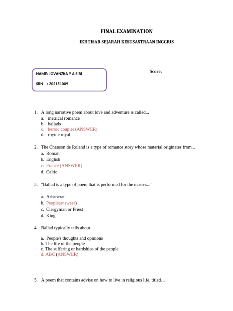 Final Exam - Jovanzka.sibi Ikhtisar | PDF