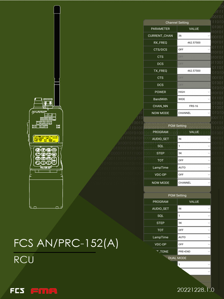 Fcs+Prc+152 (a) 全金属手持电台 智能手机rcu+App操作手册 | PDF