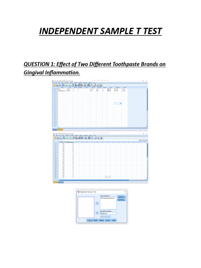 Independent Sample T Test | PDF | Student's T Test | Statistics