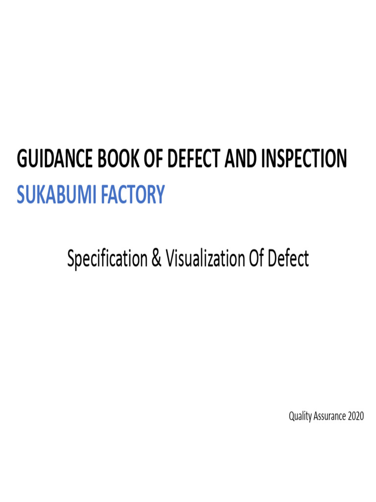 Defect Inspection Standards Guide | PDF | Industrial Processes ...