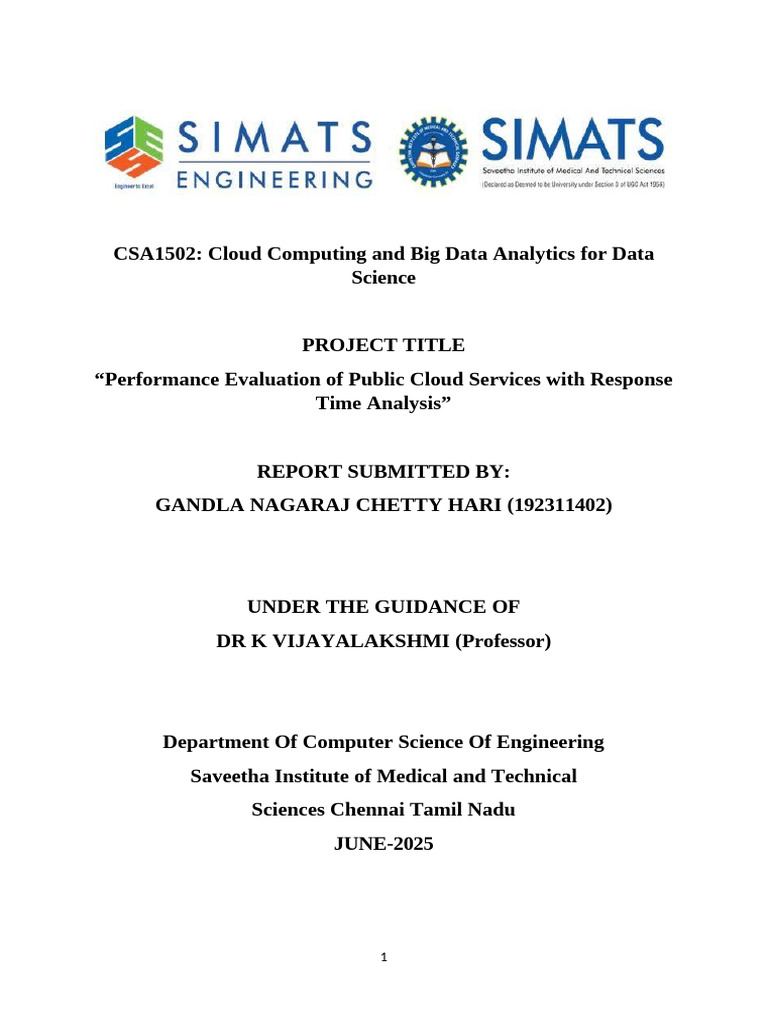 Cloud Computing Capstone New | PDF | Cloud Computing | Computer Network