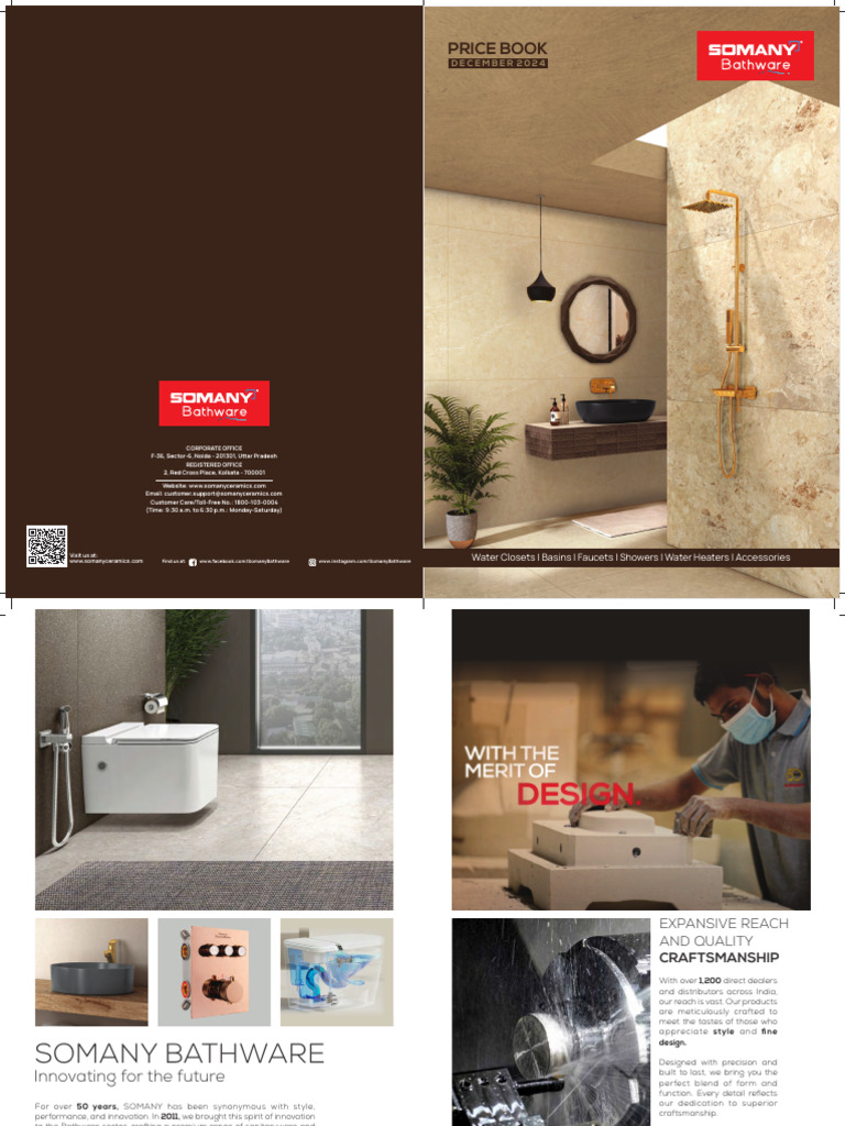 Somany Bathware Catalogue 2024 - Low | PDF | Tap (Valve) | Shower