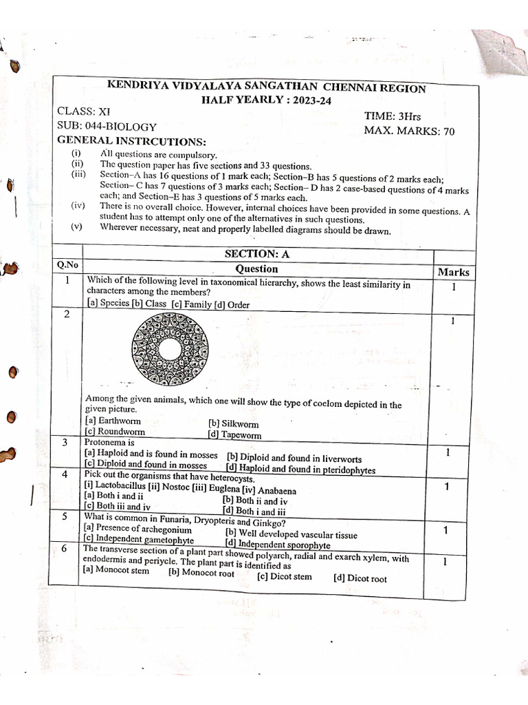 Arjun.a.R Free Bio Holiday Homework 2026-27 | PDF