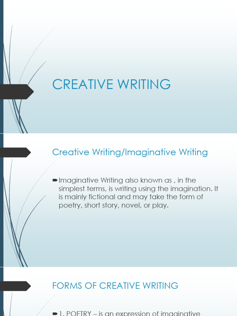 Creative Writing Week 1 Lesson 1 | PDF | Poetry | Lyric Poetry