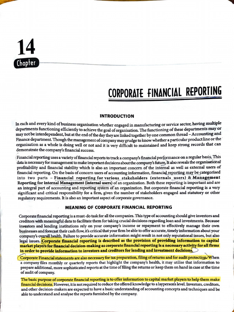 Corporate Financial Reporting Overview | PDF | Balance Sheet | Equity ...