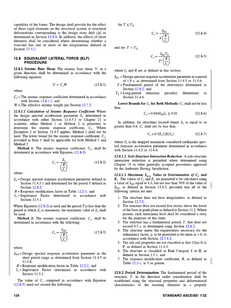 ASCE Equivalent Lateral Loads | PDF