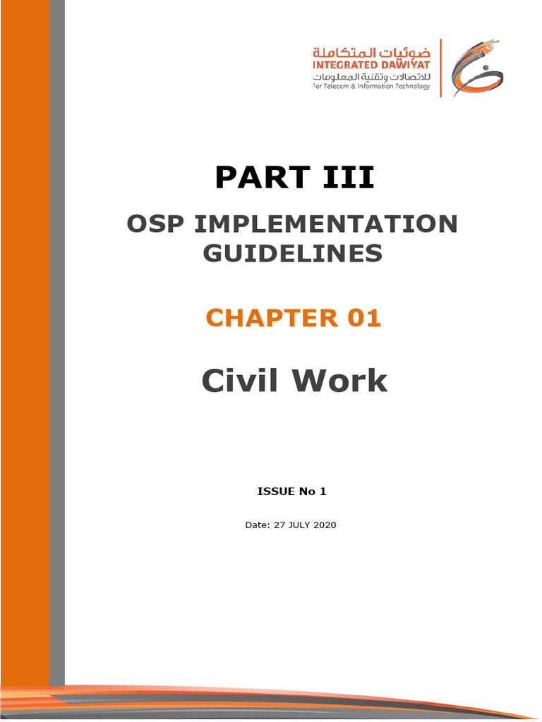 Part 3 Ch 1 OSP CIVIL WORK Implementation Guidelines 2020 07 27土建施工规范 ...