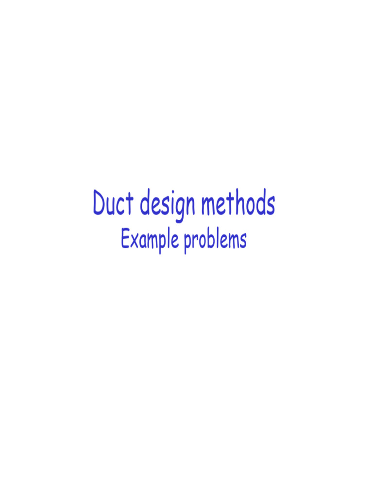 Duct Sizing Methods Explained | PDF | Duct (Flow) | Classical Mechanics