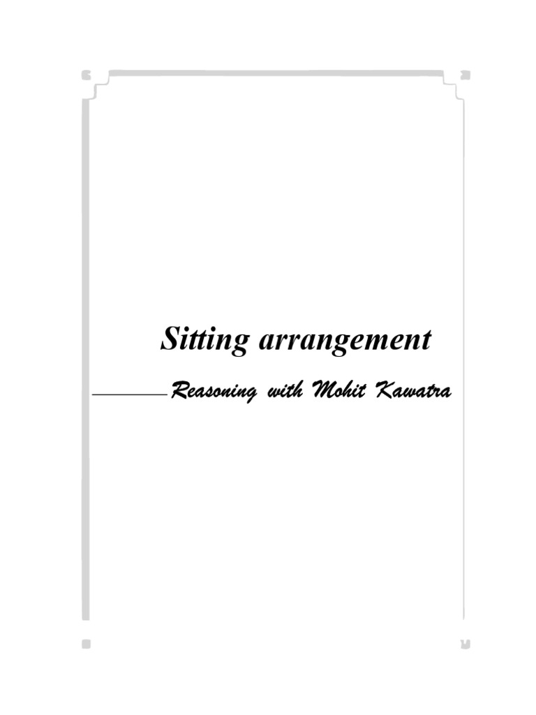 Circular Sitting Arrangement Puzzles | PDF