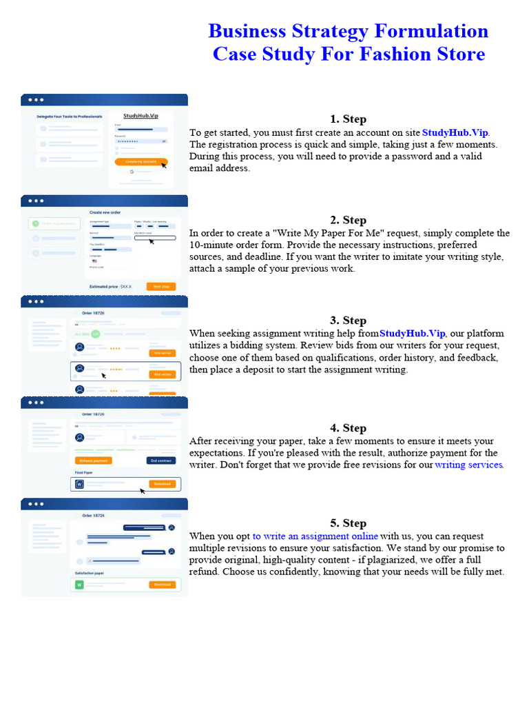 Business Strategy Formulation Case Study For Fashion Store | PDF ...
