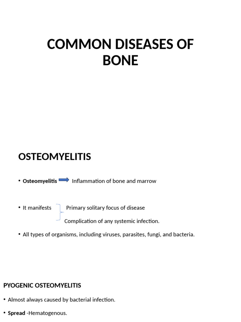 Overview of Common Bone Diseases | PDF | Bone | Osteoporosis