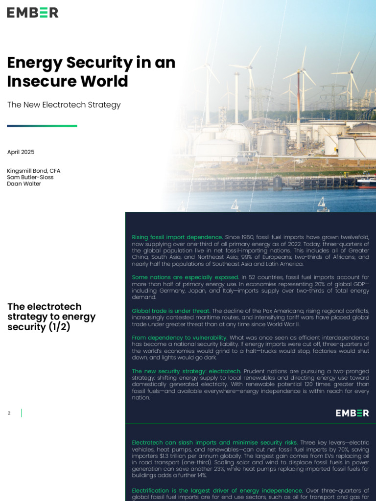 Slidepack Energy Security in An Insecure World | PDF | Renewable Energy ...