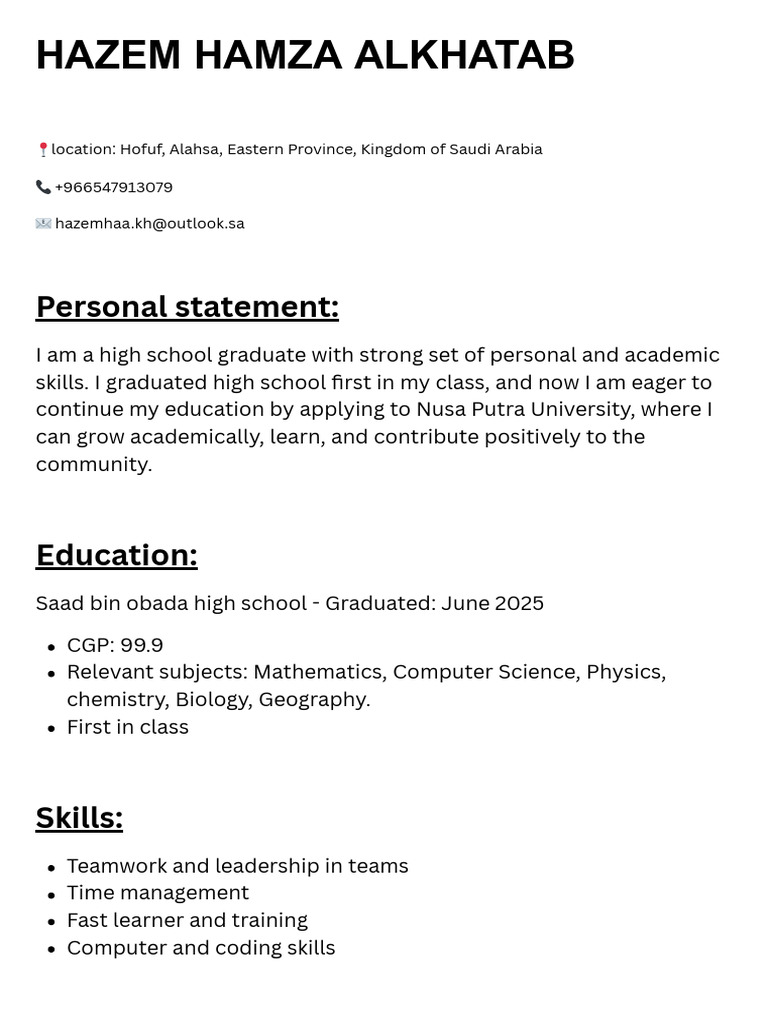 Hazem Hamza Alkhatab's Academic Profile | PDF