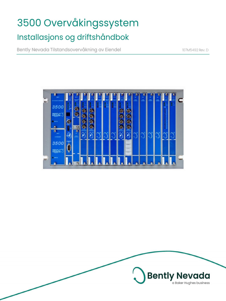 3500 Monitoring System Rack User Guide-NOR - 107M5492 | PDF