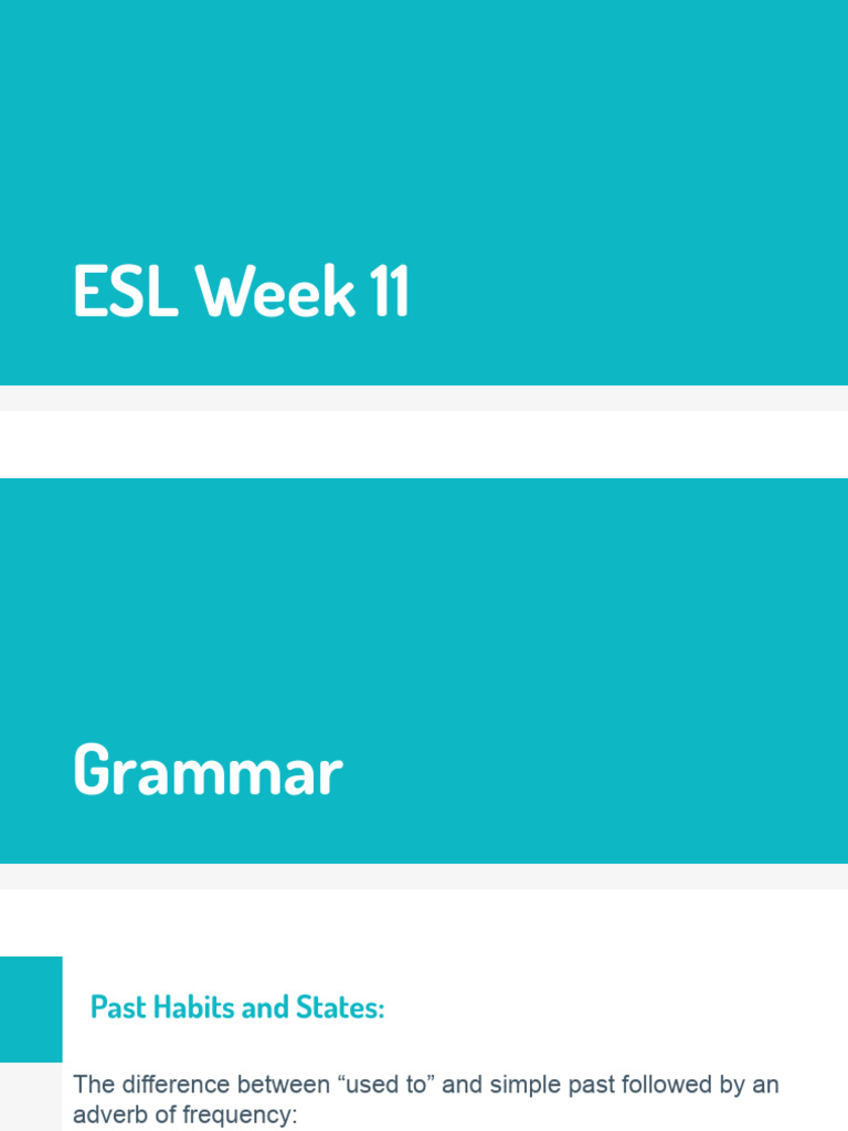 ESL W 11 Credit | PDF | Verb | Adverb