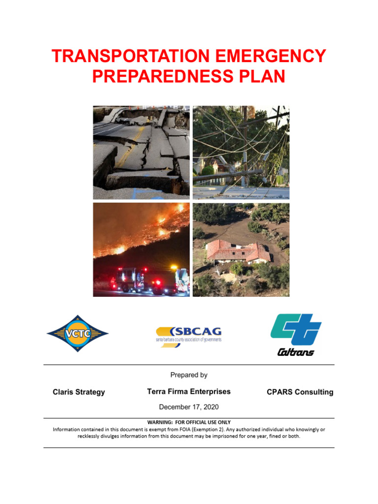Transportation Emergency Preparedness Plan | PDF