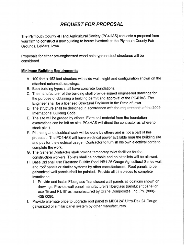 RFP Construction Building | PDF