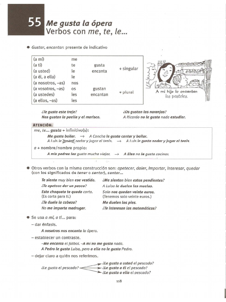 Verbo Gustar y Su Familia | PDF