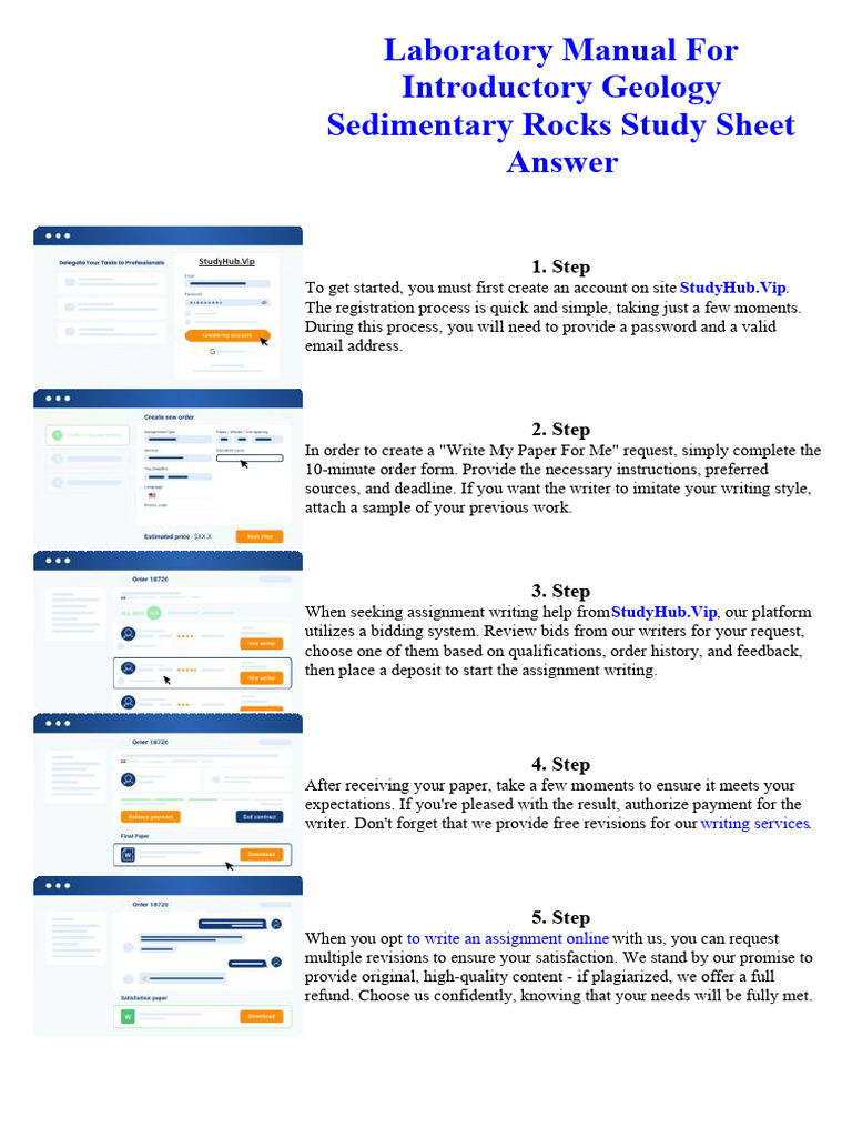 Laboratory Manual For Introductory Geology Sedimentary Rocks Study ...