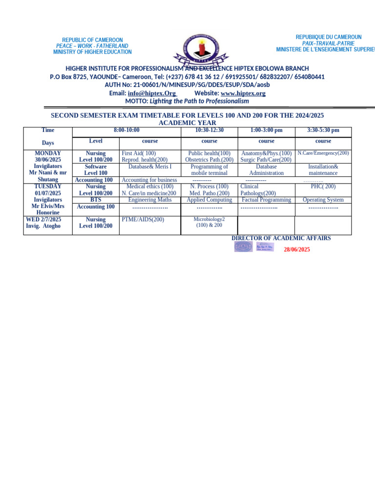 Level 100 Second Semester Exam | PDF | Health Sciences | Medicine