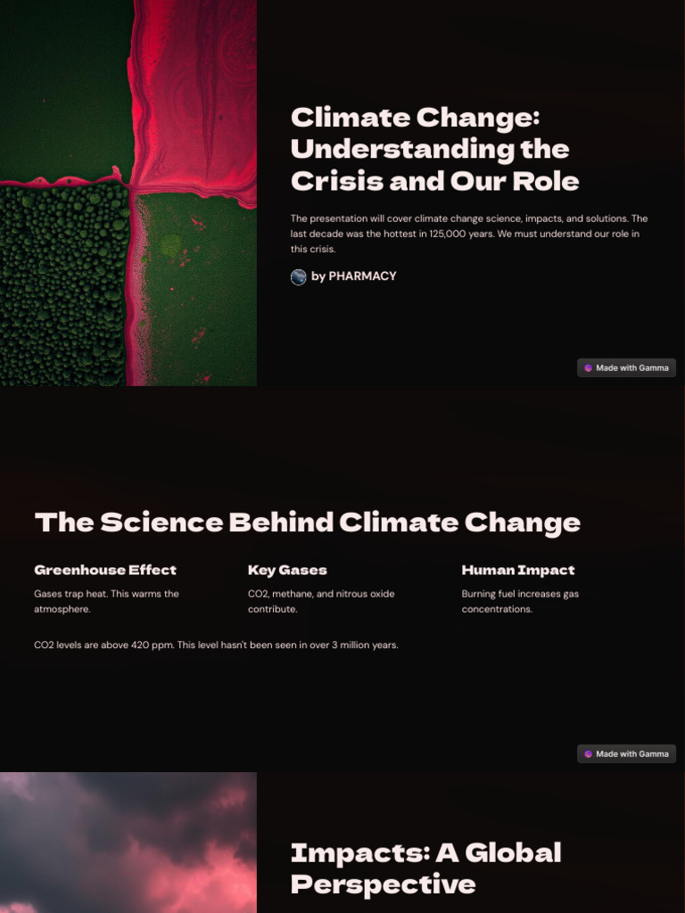 Climate Change Understanding The Crisis and Our Role | PDF | Climate ...