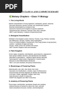 NEET Biology Short Notes Overview | PDF