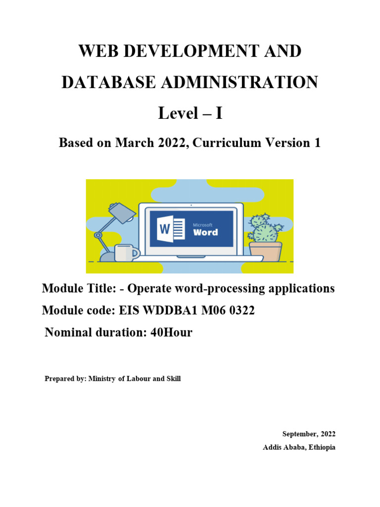 Module 06 Operate Word Processing Application #MoiTechedited | PDF ...