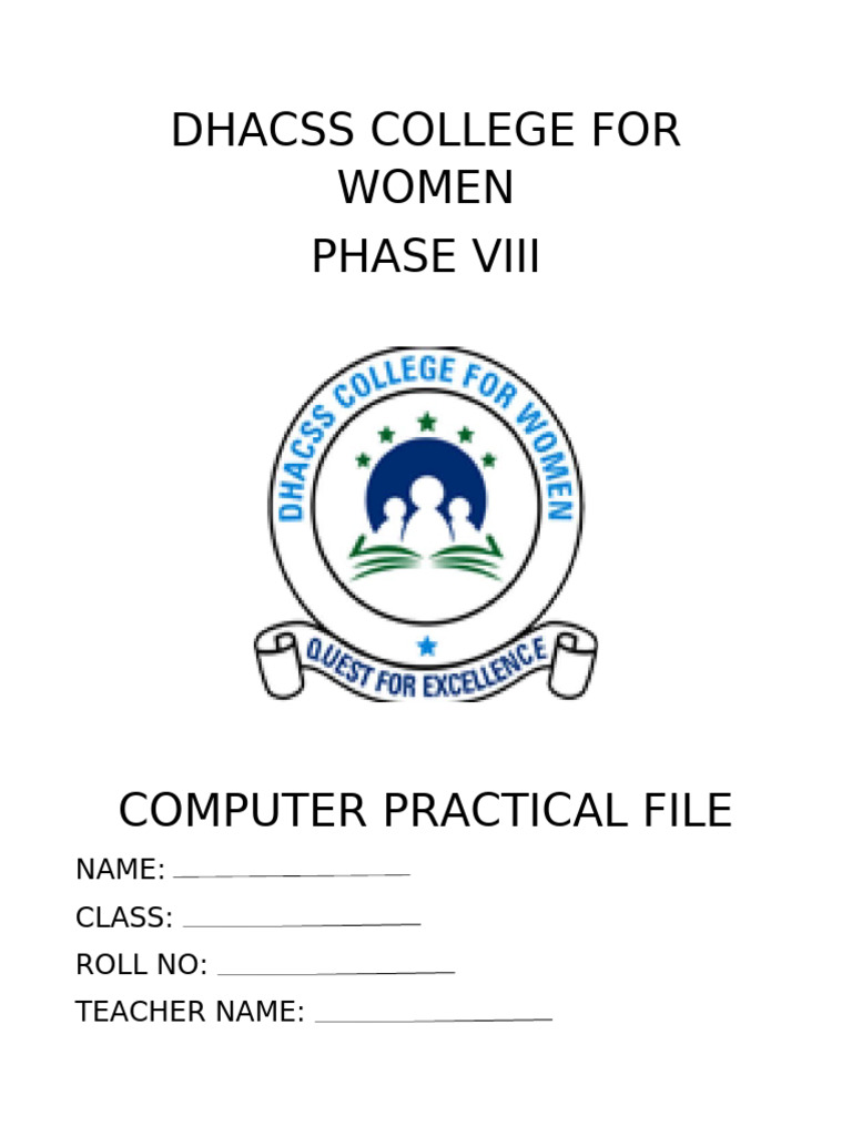 Practical Cover Page | PDF