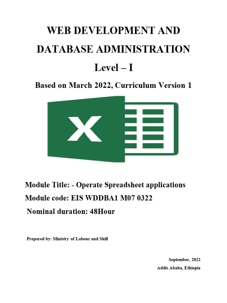 Module 07 Operate Spreadsheet Application #MoiTech - Edited | PDF ...