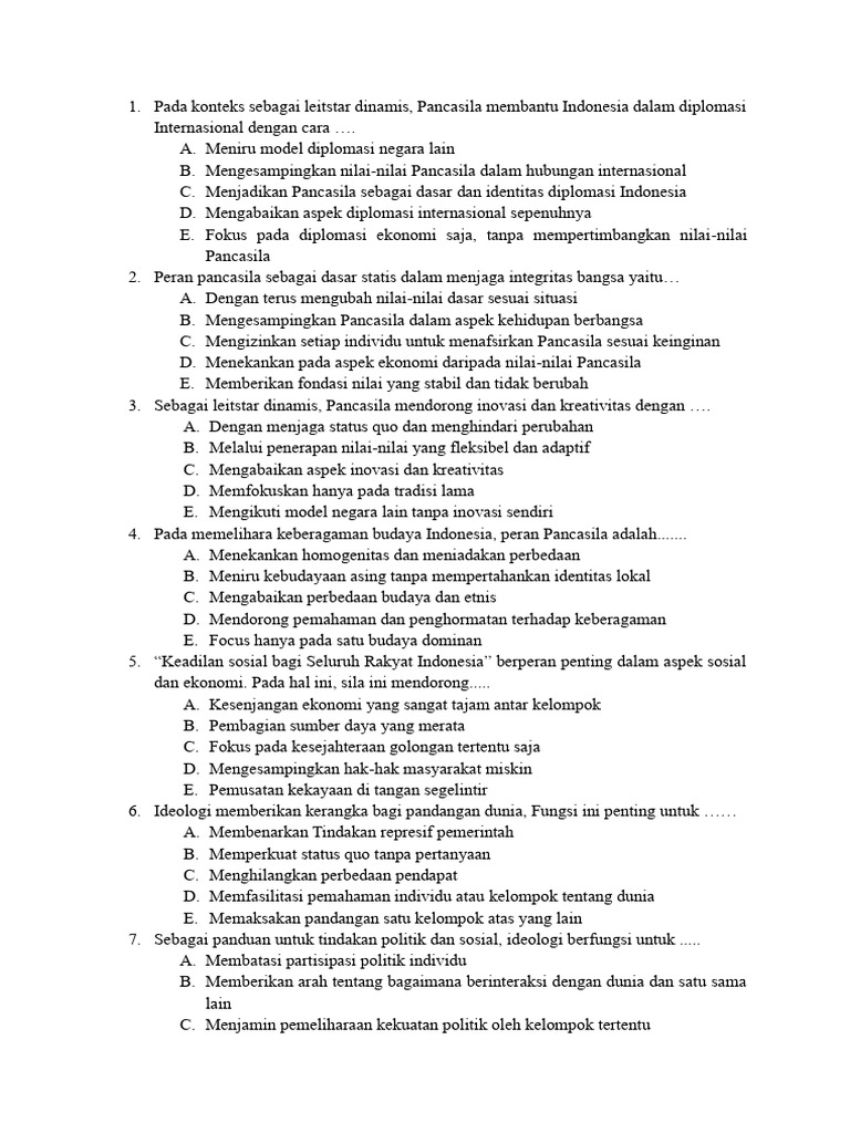 Soal PKN Xi Ganjil Siswa | PDF