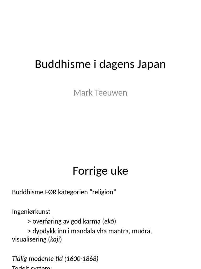Lecture 10 - Buddhism in Japan 2 | PDF