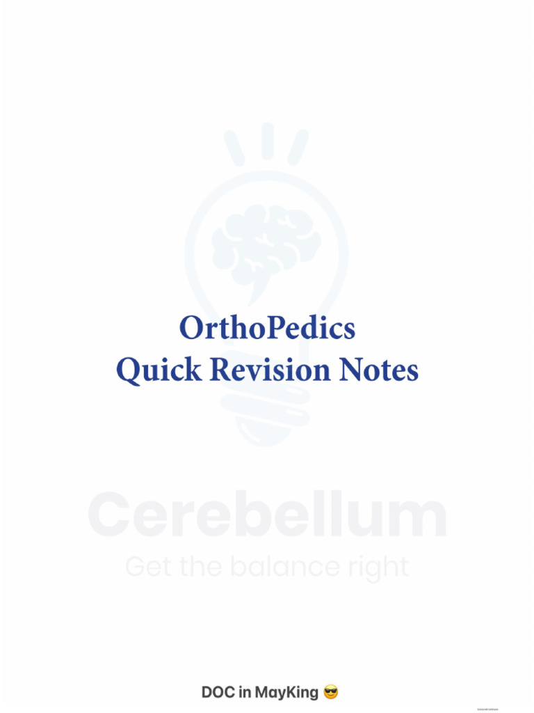 Orthopedics | PDF