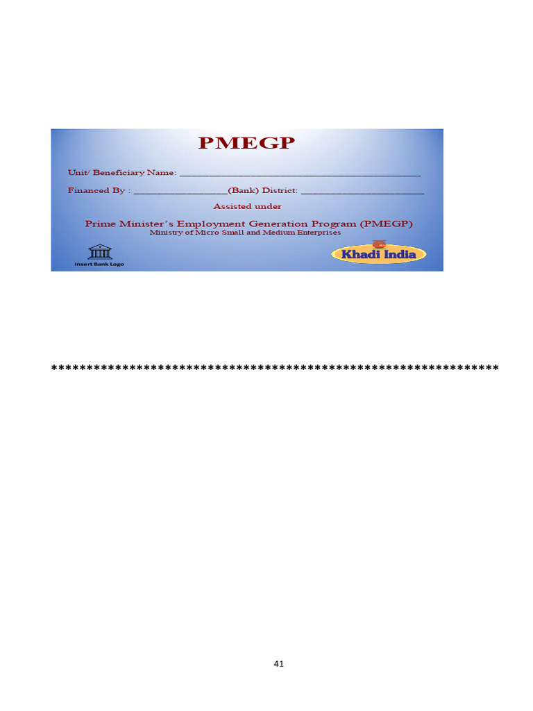 PMEGP Sign Board Guidelines and Format | PDF