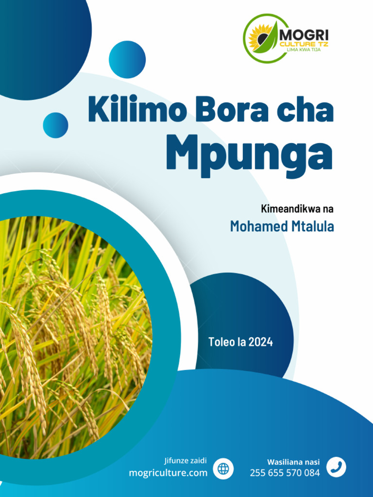 Kilimo Bora Cha Mpunga | PDF