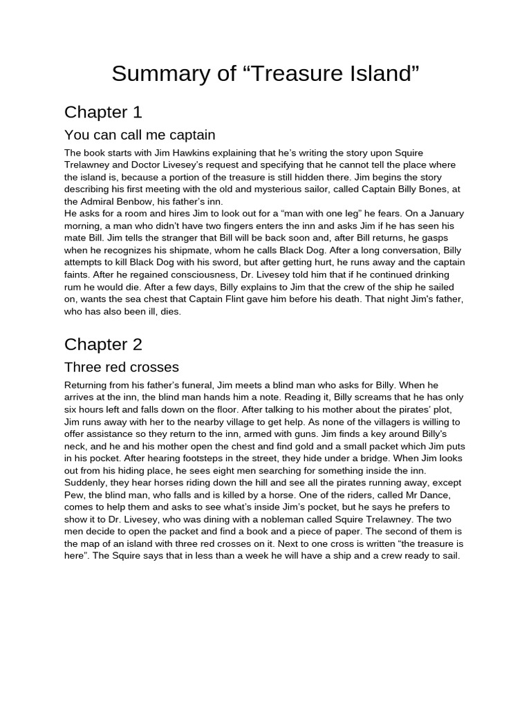 Treasure Island: A Summary of Events | PDF | Treasure Island