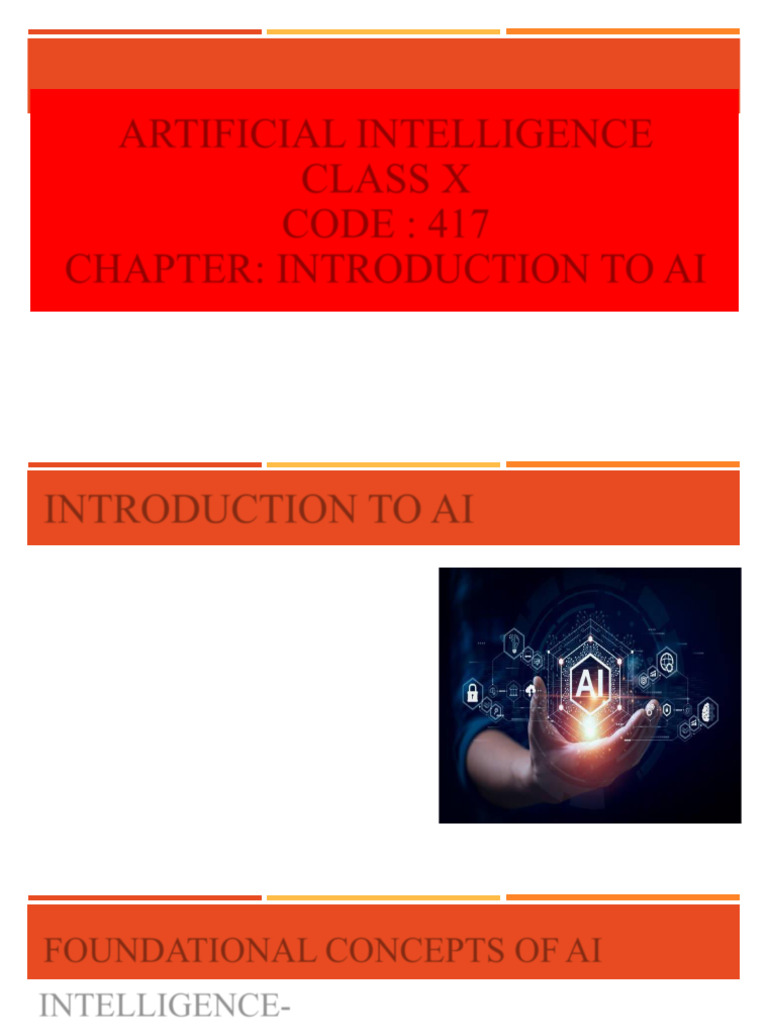 Introduction To Ai Class X Ai | PDF | Artificial Intelligence ...