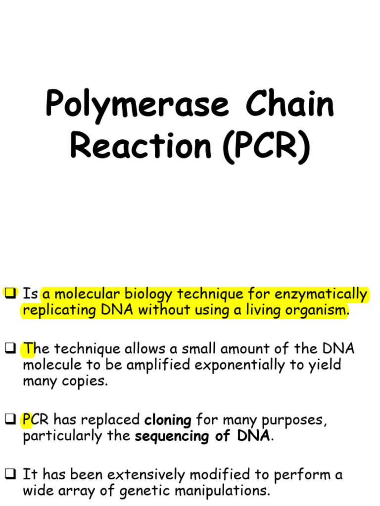 PCR Techniques and Applications Explained | PDF | Polymerase Chain ...