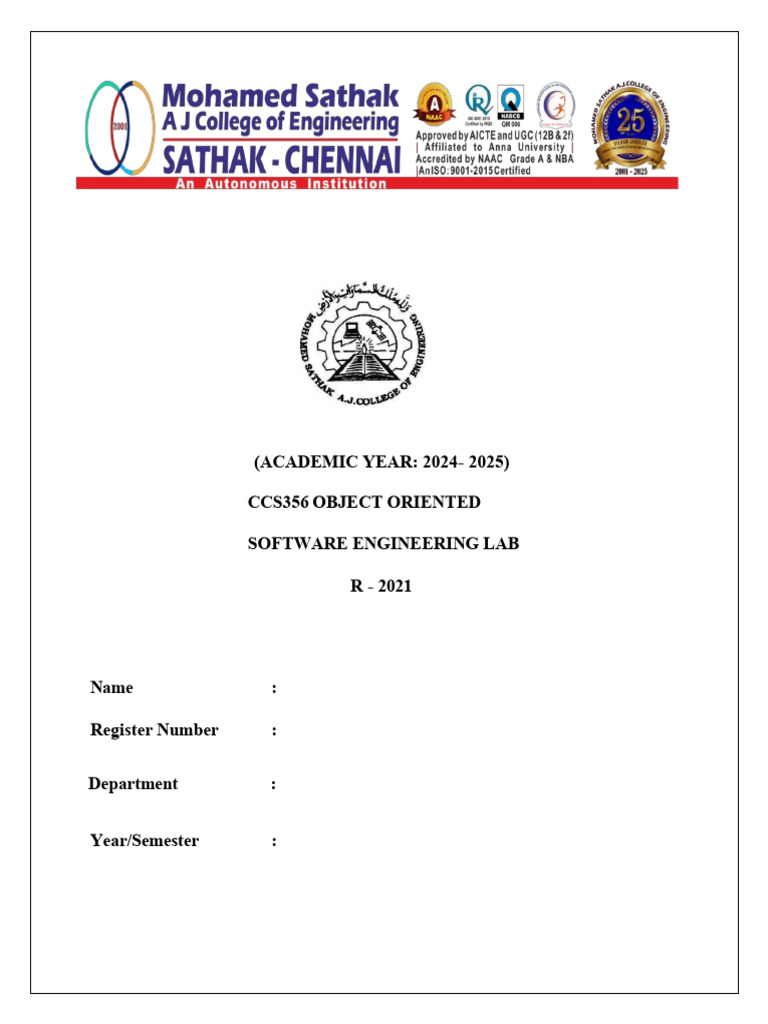OOSE LAB MANUAL (Completed Version) - 1 | PDF | Use Case | User (Computing)