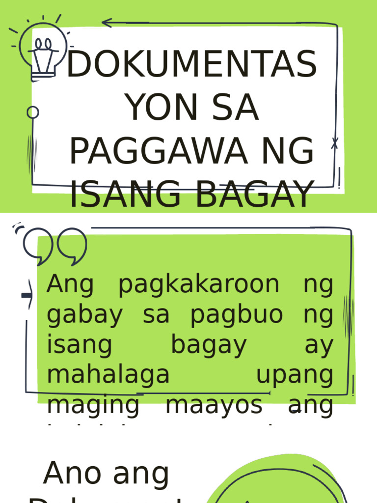 Dokumentasyon Sa Paggawa NG Isang Bagay o Produkto | PDF