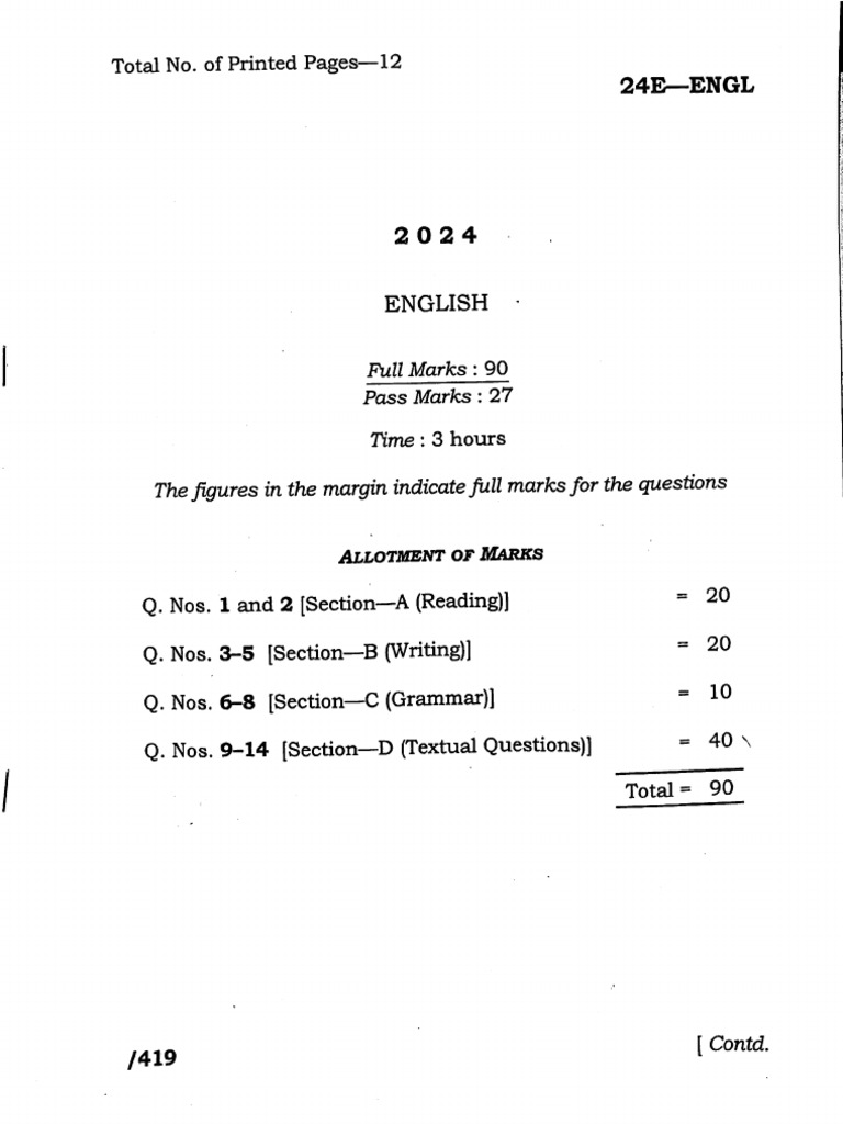 English 2024 - 102436 | PDF