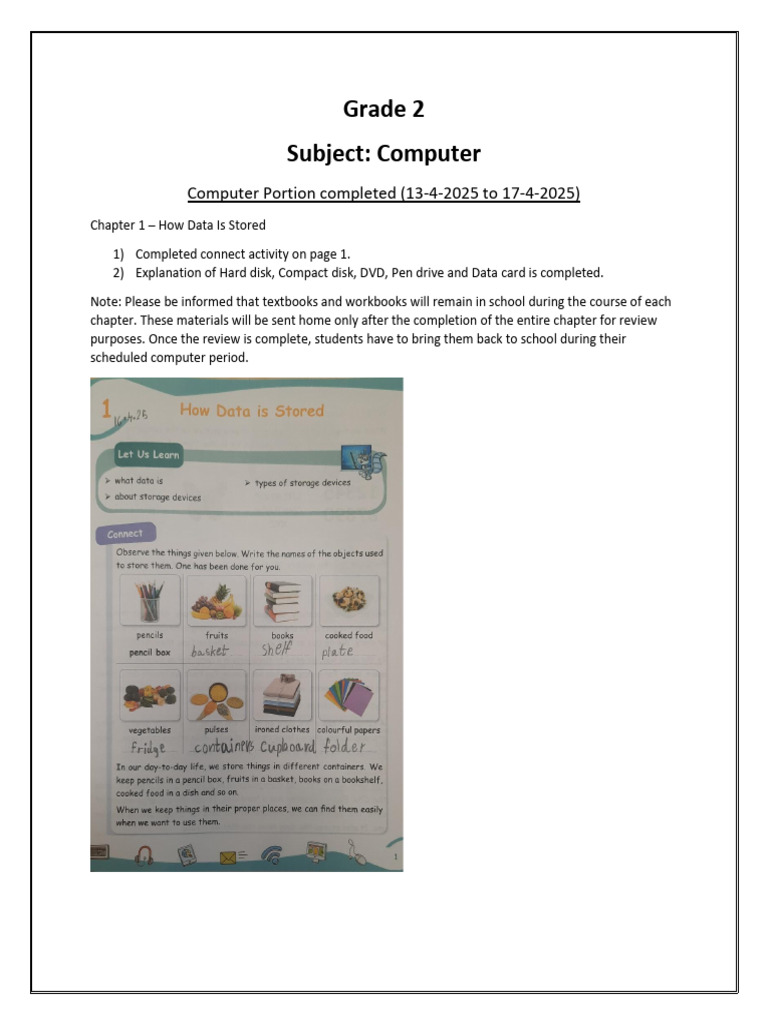 Grade 2 CS Portion Completed | PDF