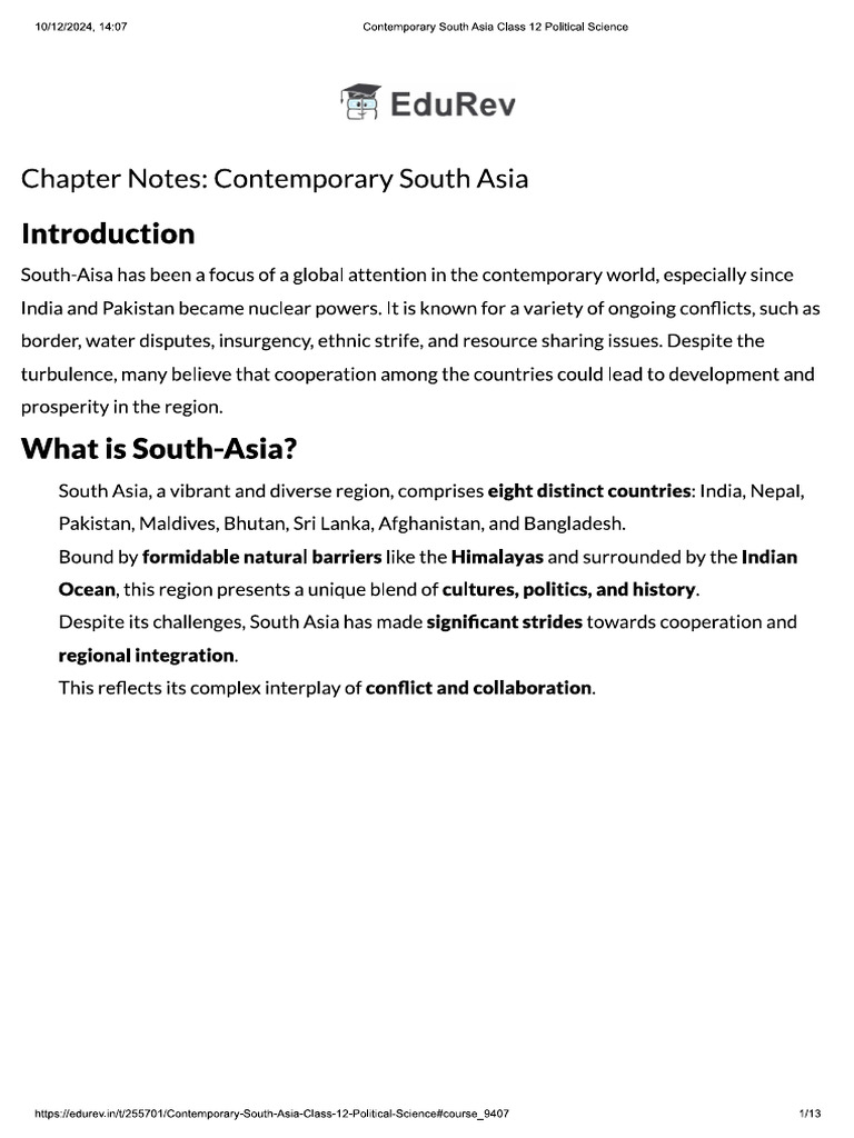 South Asia | PDF